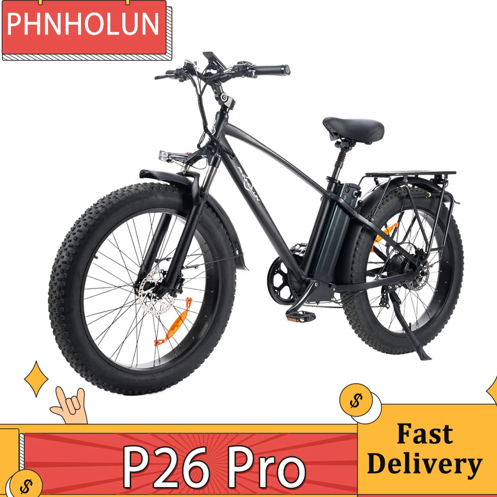 PHNHOLUN-P26-Pro-Electric-Bike-1000W-Motor-48V-24AH-Removable-Battery ...