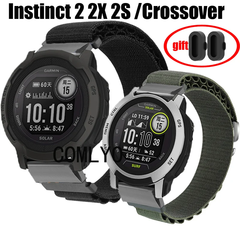 3in1-For-Garmin-Instinct-2X-2-2S-Crossover-Solar-Sports-Strap-Nylon ...