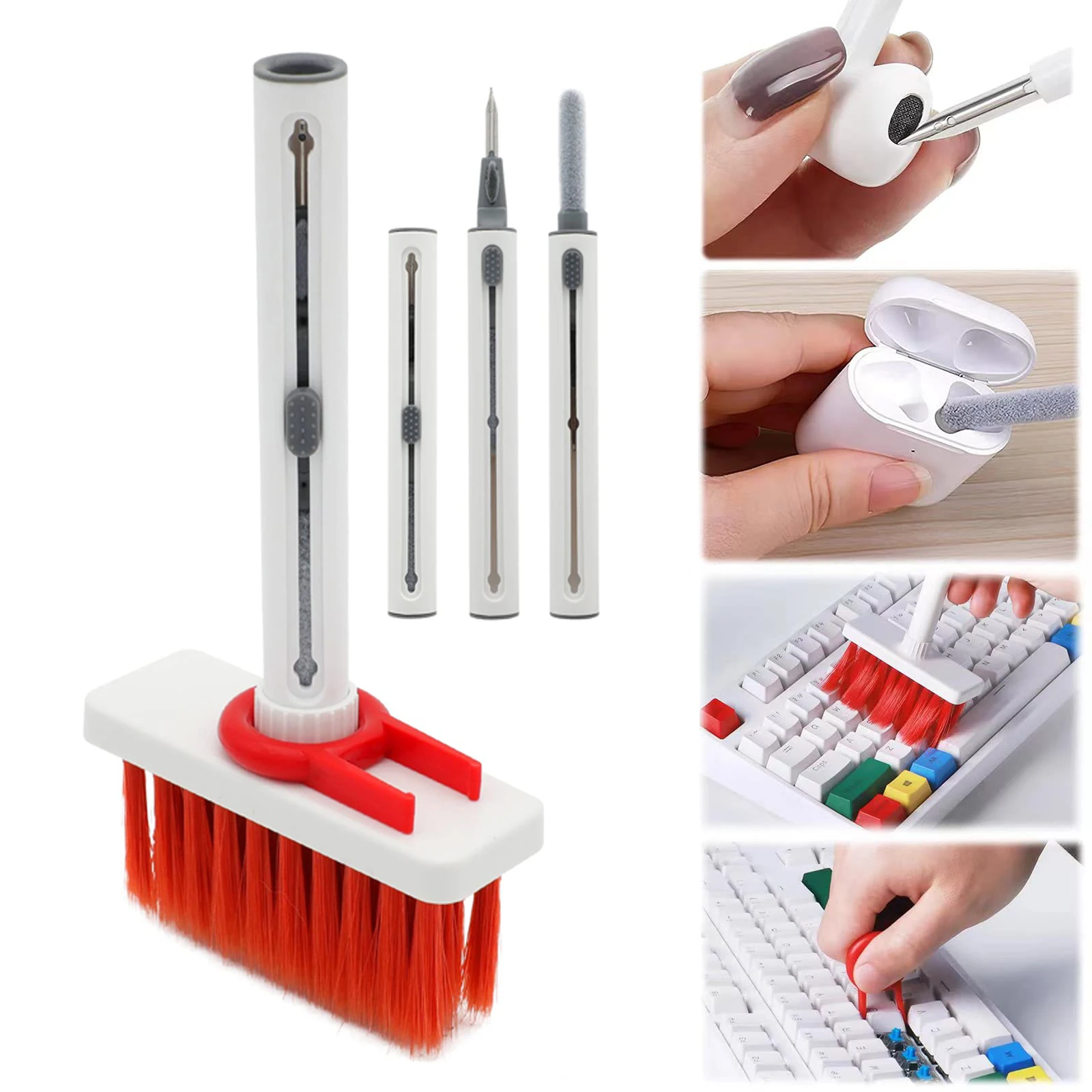 5-in-1 Keyboard Cleaning Brush Earphone Cleaning Pen Computer Cleaning ...