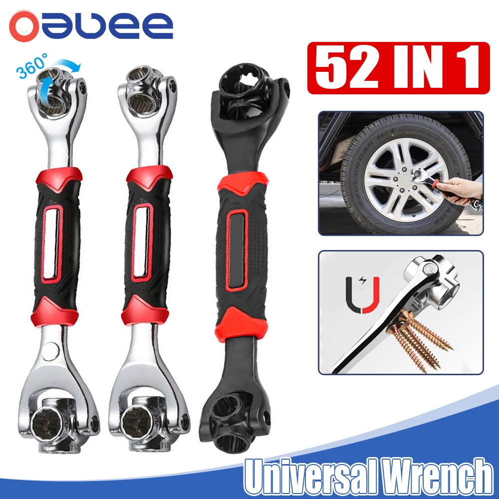 52-In-1-Universal-Wrench-360-Degree-Rotation-Ratchet-Spline-Bolts ...