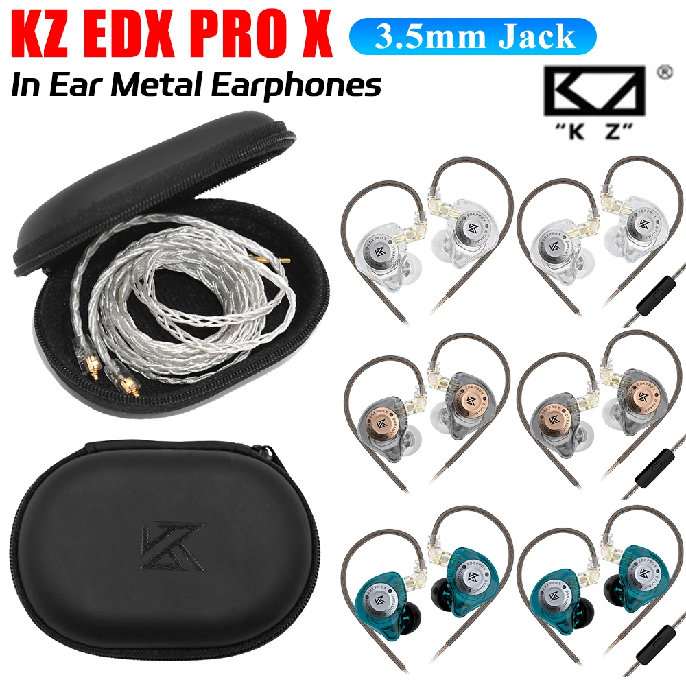 KZ-EDX-PRO-X-Metal-Earphones-Dynamic-HiFi-Deep-Bass-Sound-Earbud-Sport ...