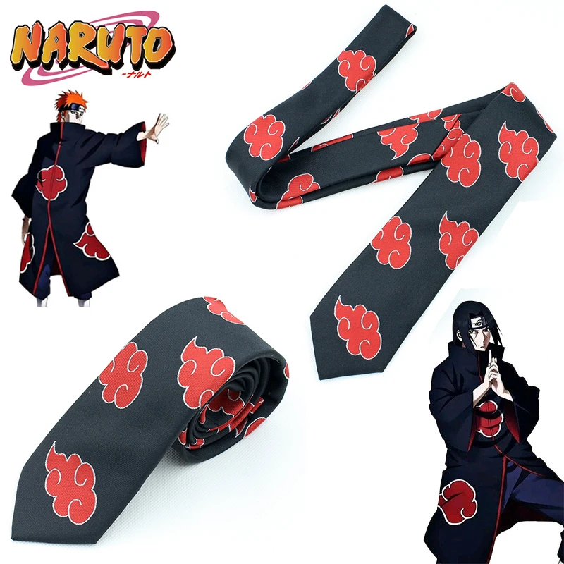 Naruto-Akatsuki-Neckcloth-Anime-Red-Cloud-Cosplay-Necktie-Prop ...