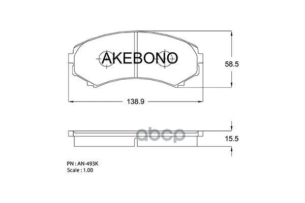 An 493k brake pads, v73w, v68w, v78w, v55w, v65w, v75w F 4605a041 ...
