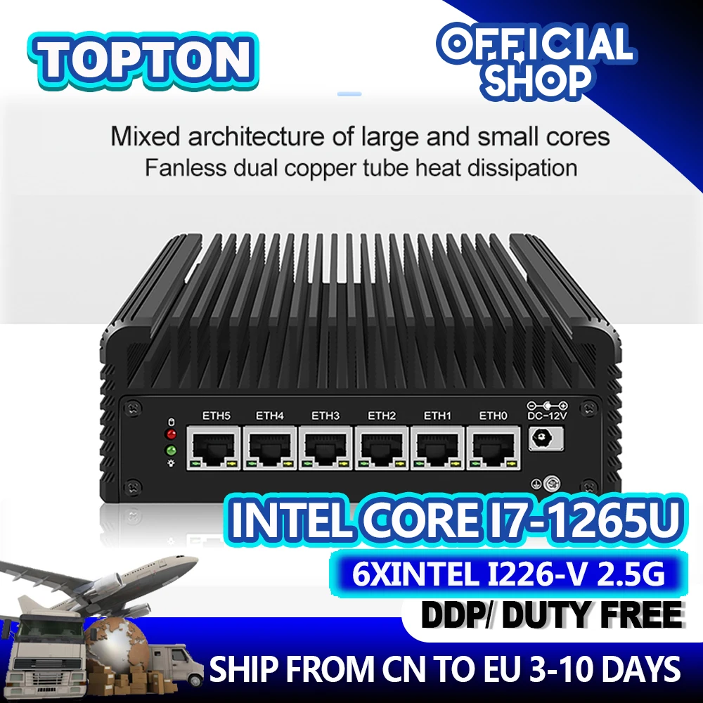 12Th-Gen-Fanless-Dual-Copper-Heat-Dissipation-Router-Core-i7-1265U ...