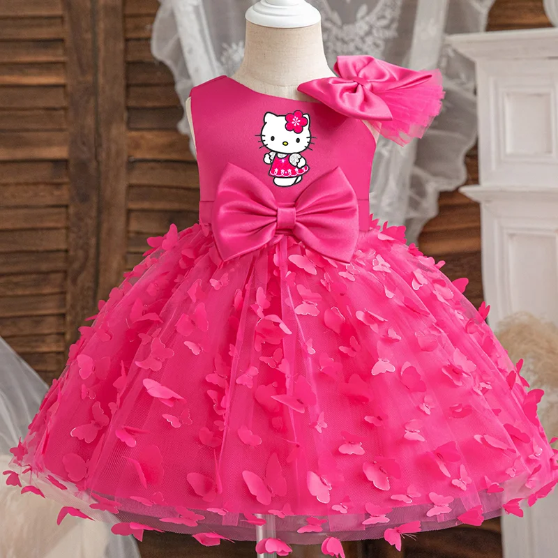 Hello Kitty Girl Princess Dress Kid Clothes Party Birthday Outfits ...