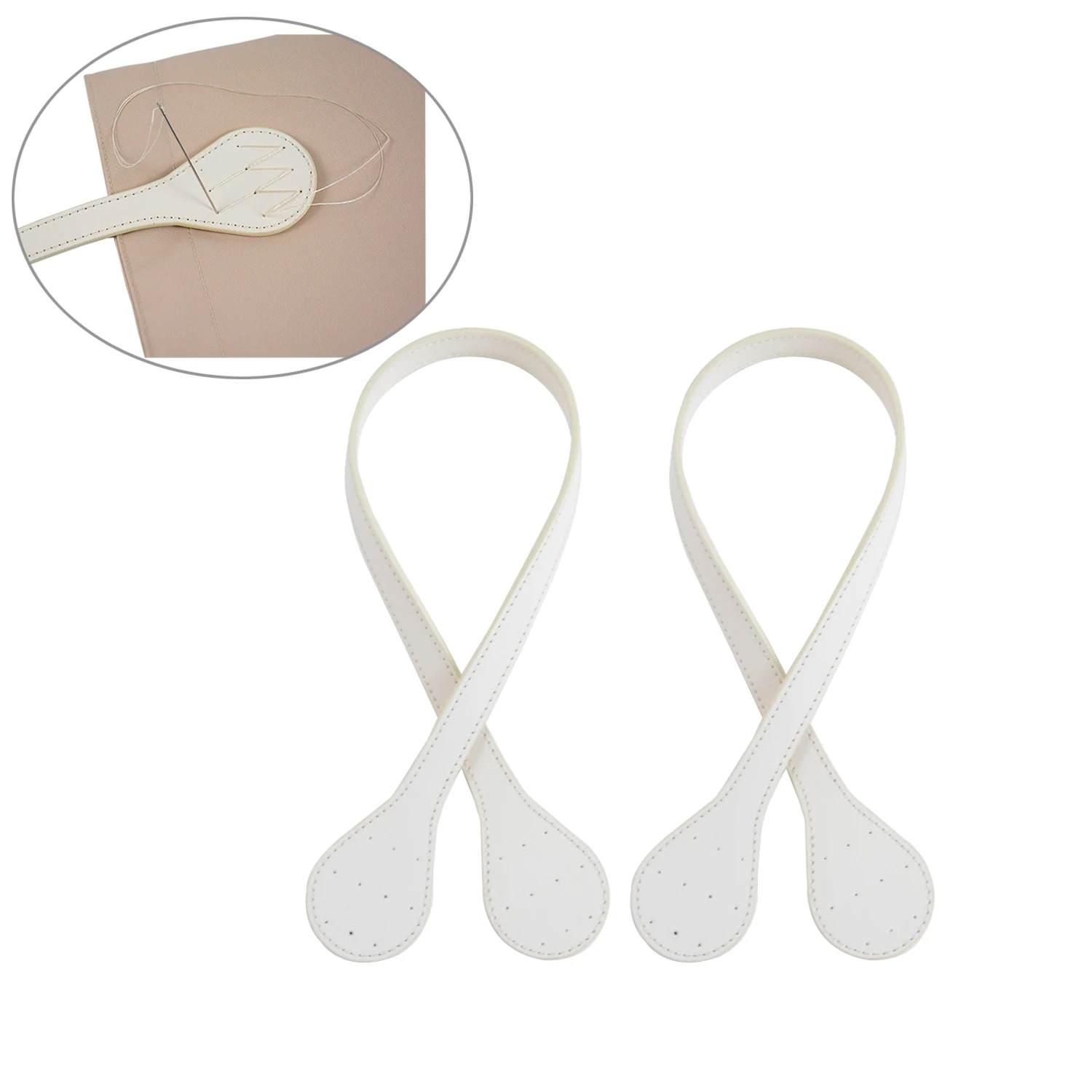 New 1 Pair Long Bag Strap For Diy Handmade Bags Pu Leather Handles Belt ...