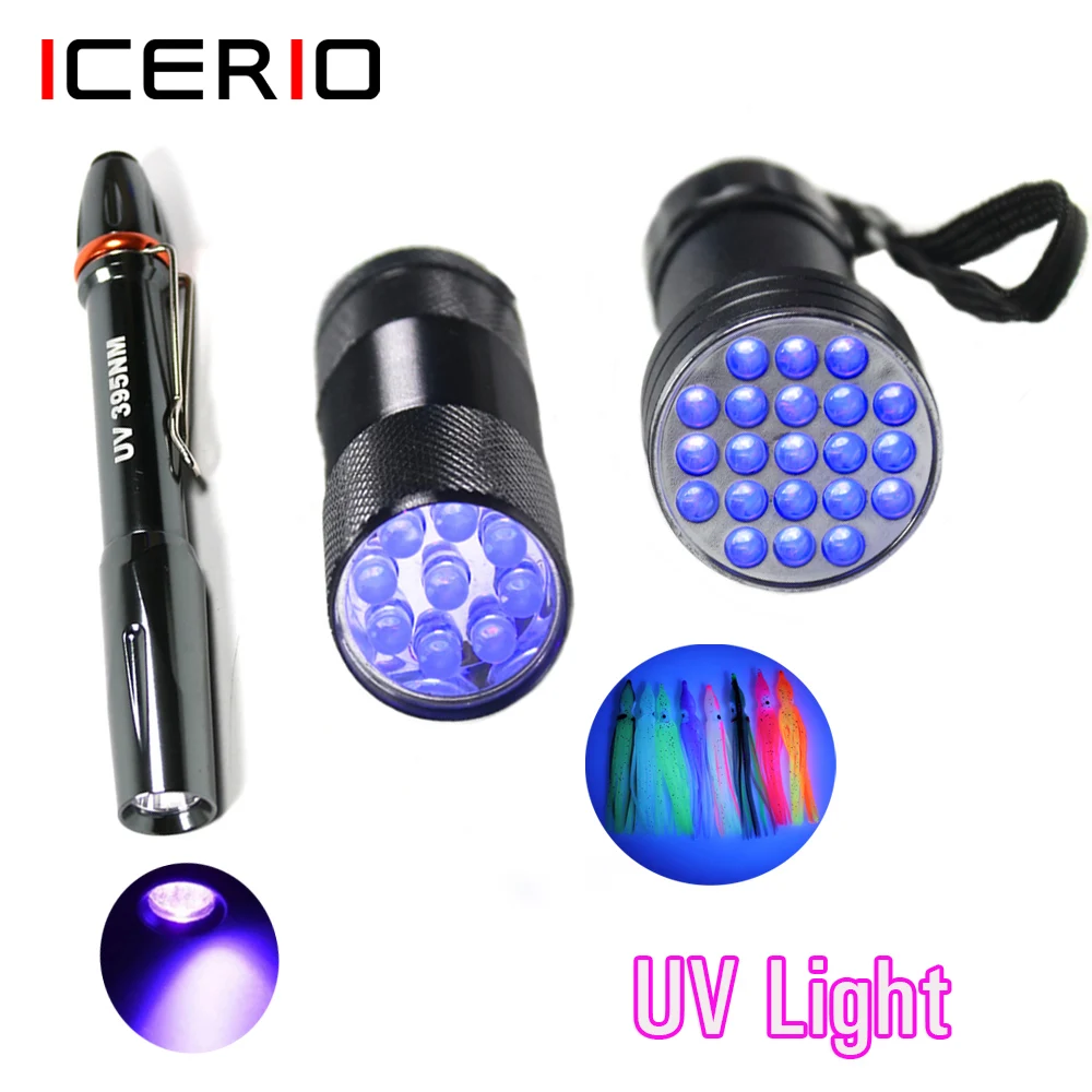 ICERIO-Fly-Tying-UV-Light-Ultraviolet-Flashlight-9-21-LED-Universal-UV ...