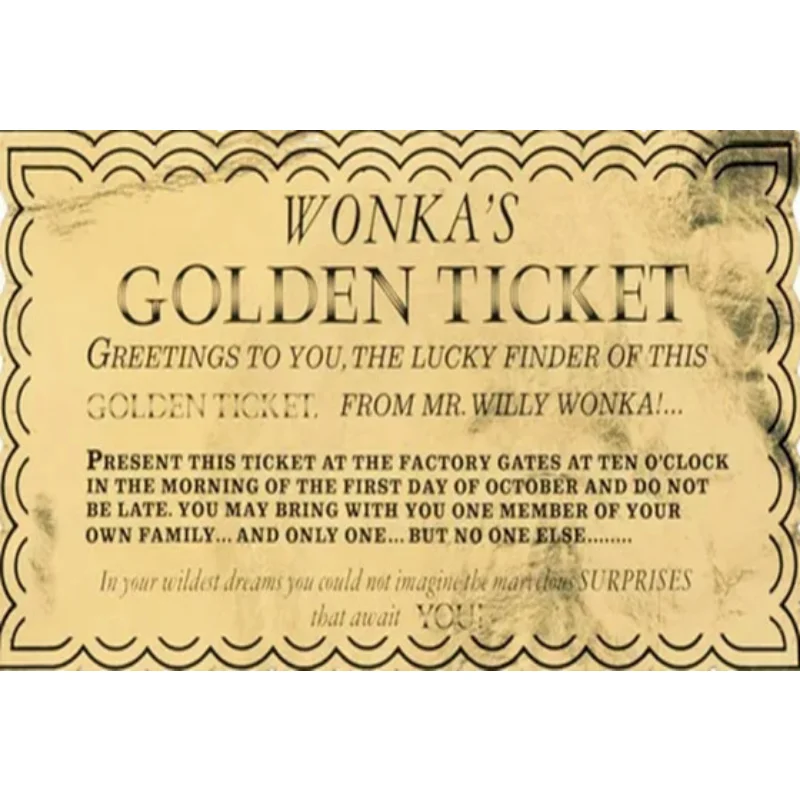 Golden Ticket Charlie And The Chocolate Factory