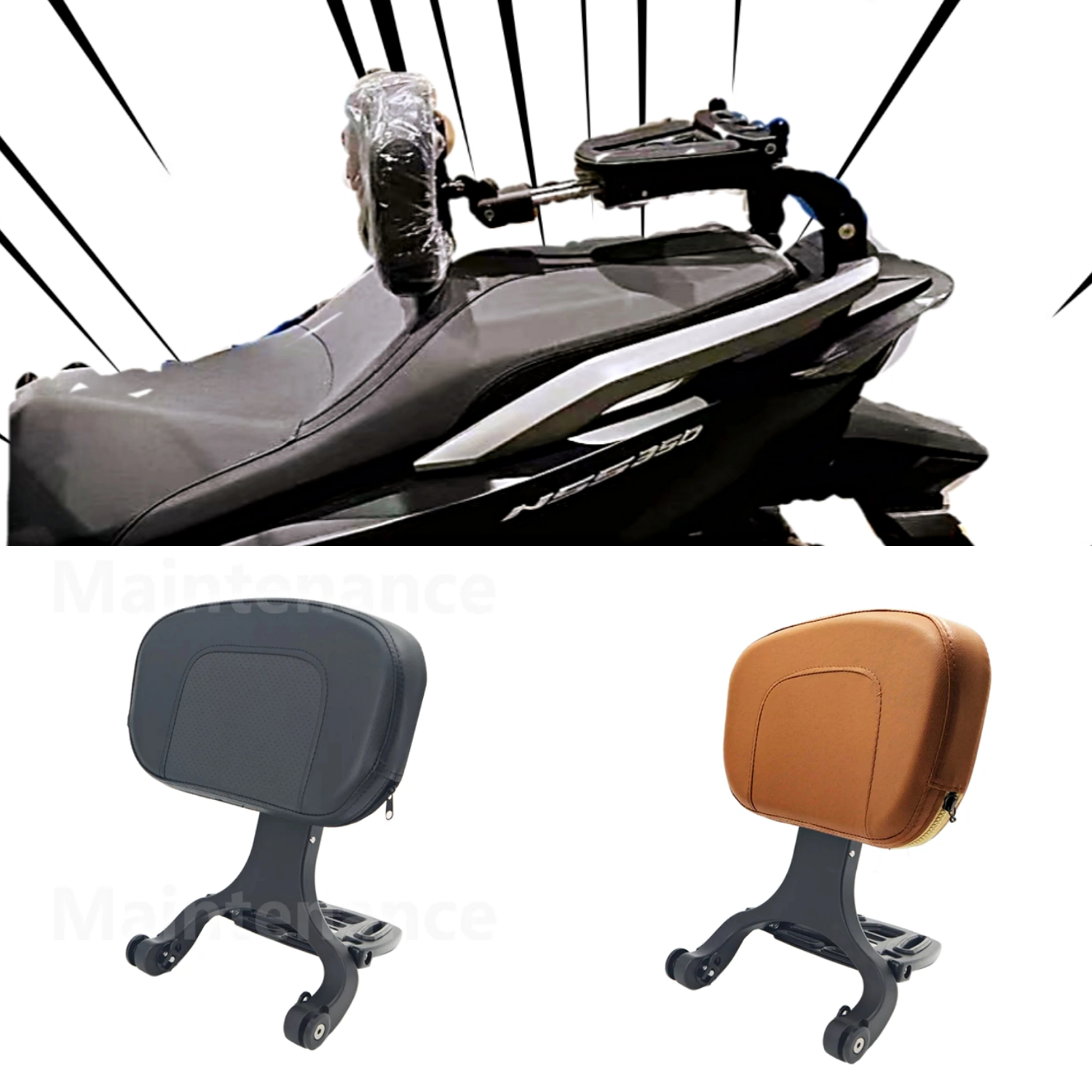 For Honda Forza 350 Motorcycle Accessories Movable Sissy Bar Multi ...