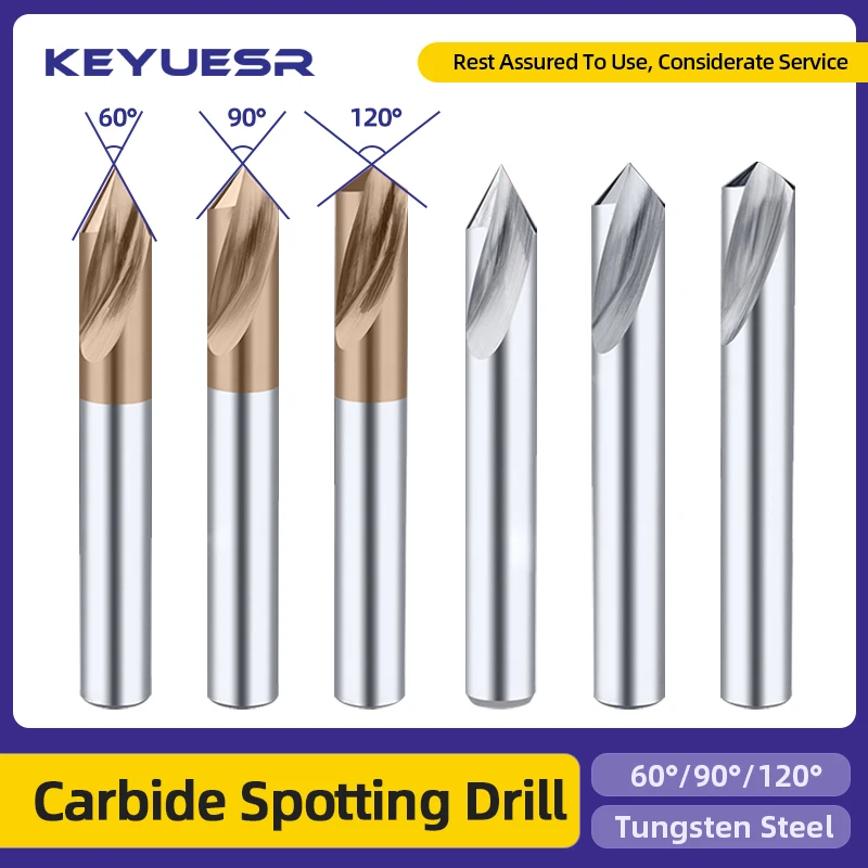 60-Degree-Center-Drill-Carbide-Spot-Drill-Bit-Metal-Drills-Milling ...