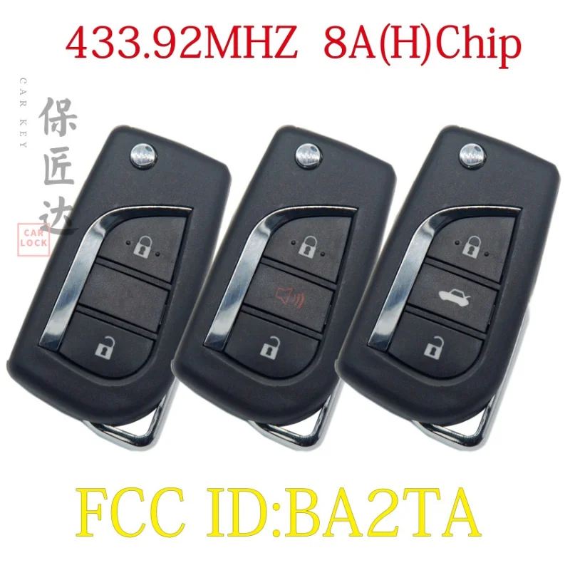 BaoJiangDd-Folding-Filp-Remote-Control-Car-Key-Fob-Fit-For-Toyota-VIOS ...