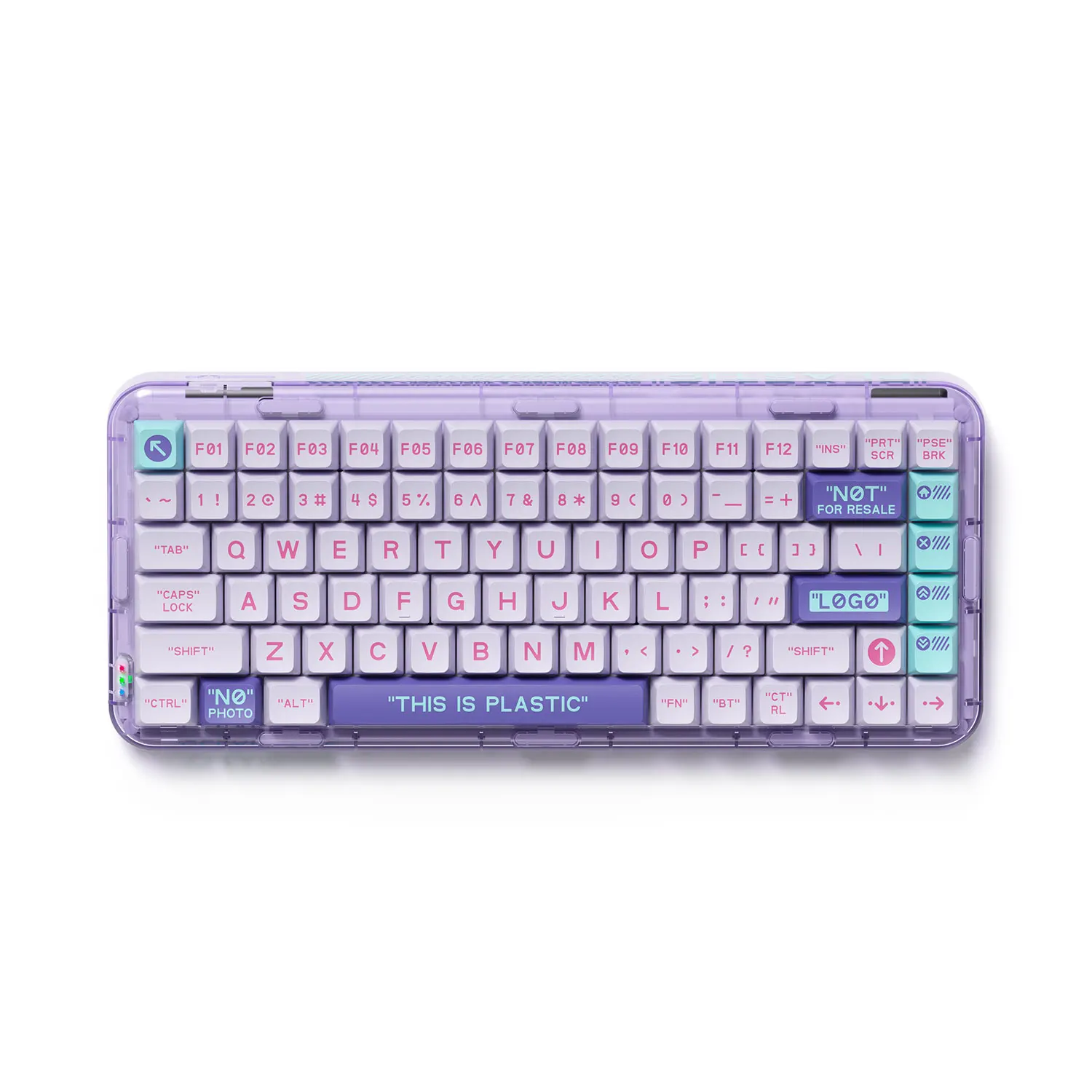 MelGeek-Mojo84-Vaporwave-Mechanical-Keyboard-RGB-Backlight-See-through ...