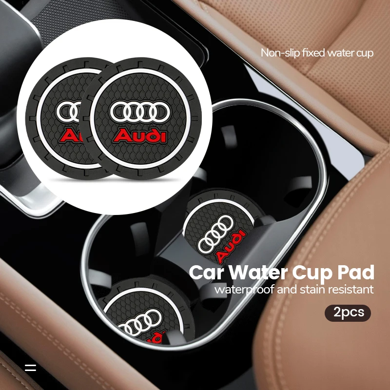 2Pcs-Car-Anti-Slip-Silicone-Pad-Water-Cup-Holder-Drink-Coaster-for-Audi ...