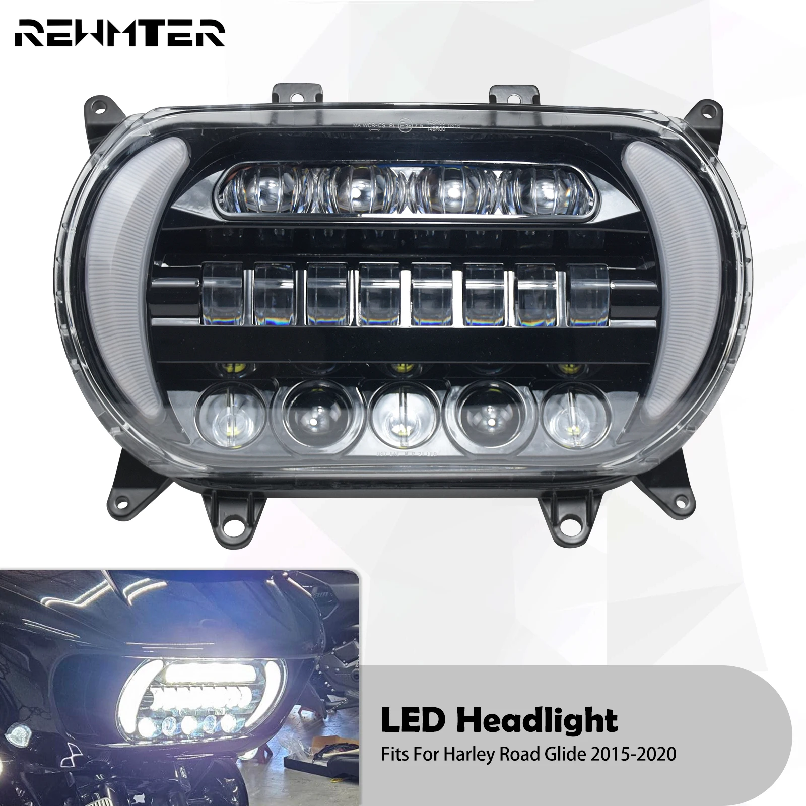 Motorcycle-Headlight-LED-Turn-Signal-Daytime-Side-Running-Light-High ...