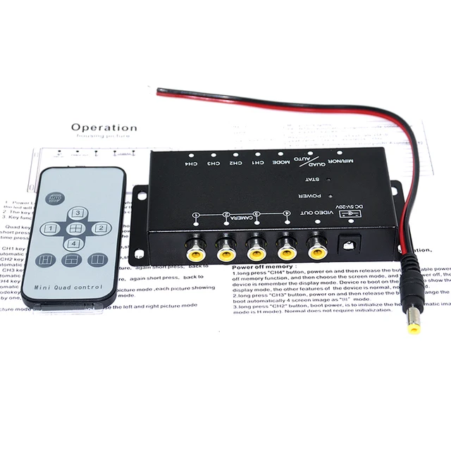 4 Way Control Box Switch Video Channel Converter for 360° Car Panoramic ...
