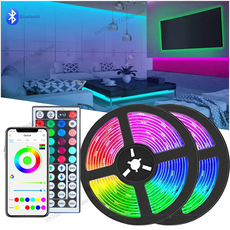 LED Room Lights Color RGB Tpae Bluetooth LED Strip Bedroom Decoration ...