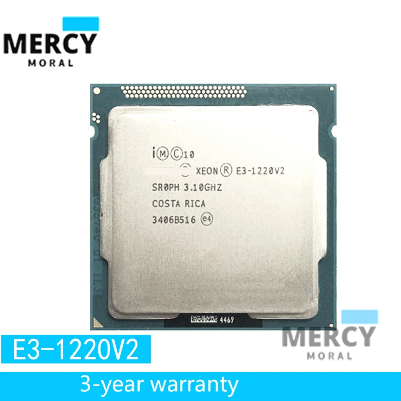 Processador Intel Xeon Desktop, E3 1220V2, E3 1220V2, CPU Quad Core 3,1 GHz, 8M, 69W, LGA 1155 ...