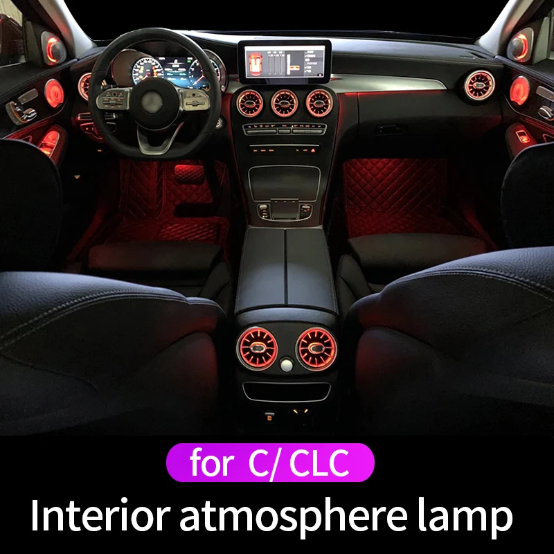 12-64-Colors-Dashboard-Ambient-Light-LED-Air-Vent-Kit-For-Mercedes-Benz ...