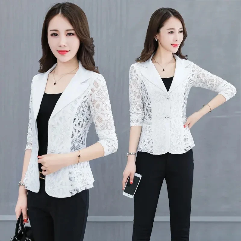 Spring-Summer-Jacket-Womens-2023-Long-Sleeve-V-neck-Office-Women-Jacket ...