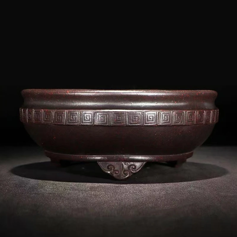 Chinese-Style-Antique-Carved-Relief-Circular-Flower-Pots-for-Plants ...