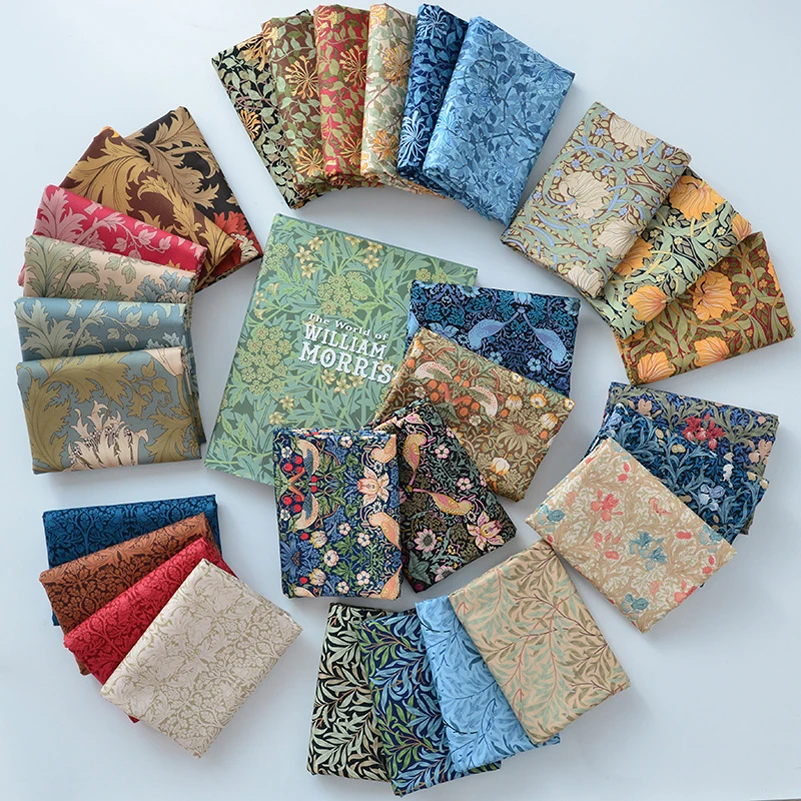 Vintage-Morris-Cotton-Fabric-Home-Decor-Upholstery-Sewing-Clothing-Bags ...