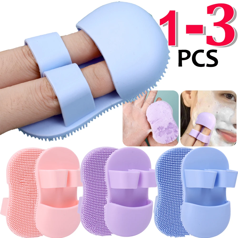 Mini Finger Face Wash Brush Soft Silicone Deeply Clean Pores Remove ...