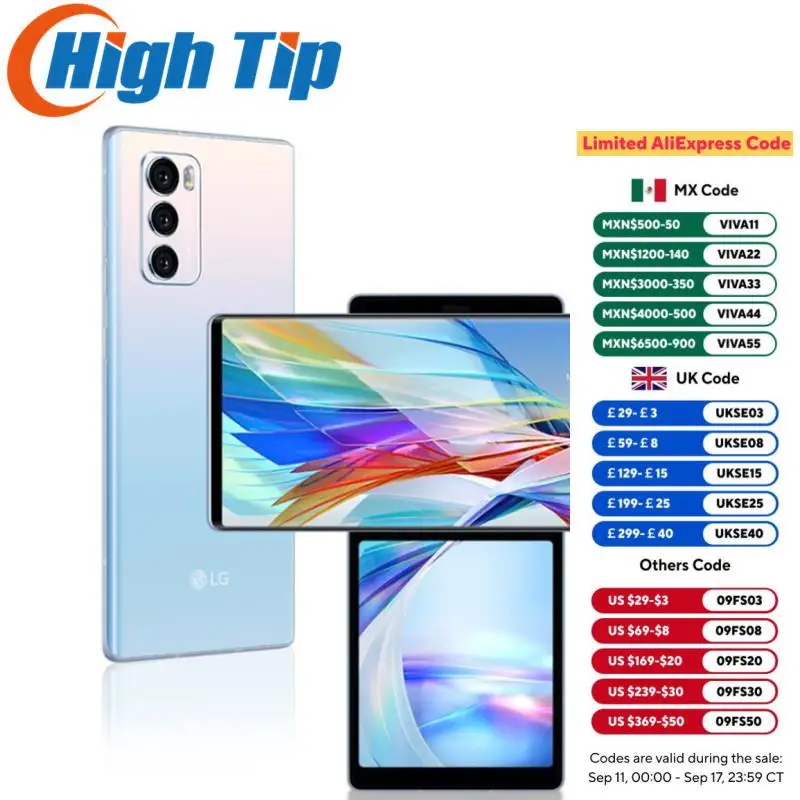 Original-LG-WING-5G-CellPhone-LMF100N-F100N-F100-4G-LTE-Mobile-Phone ...