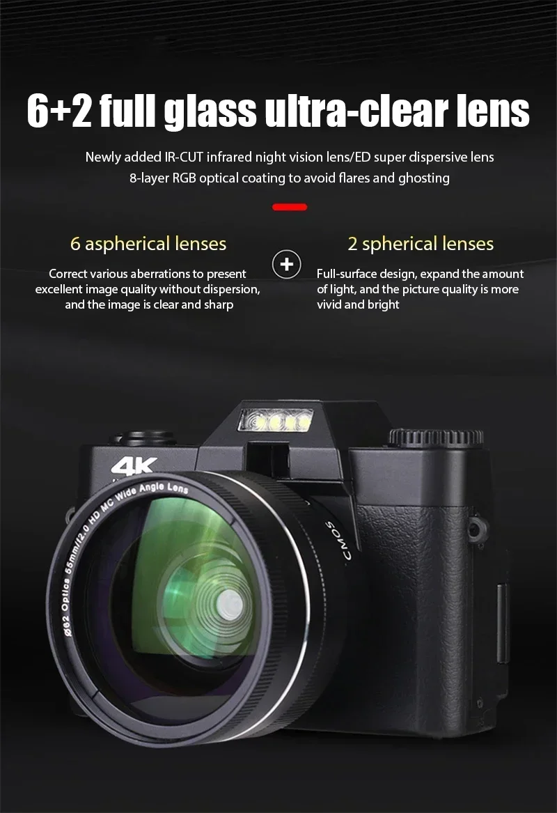 AEVYVKV Compact Digital Photography Camera 4K WIFI Web Camera Vintage ...