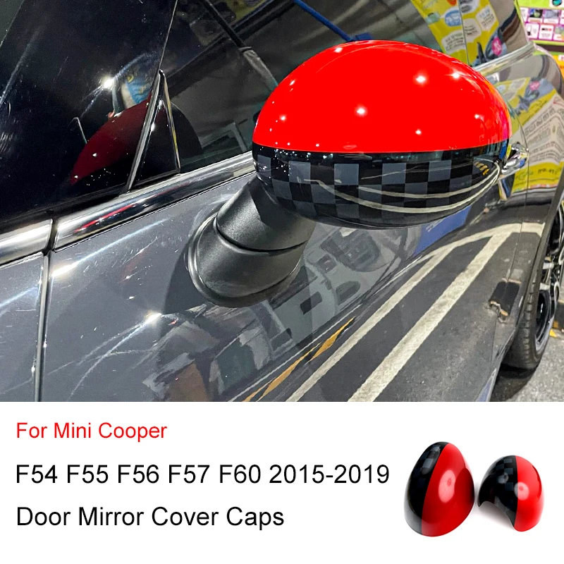 Car Side Door Mirror Cover Caps For Mini Cooper One S JCW F54 F55 F56 ...