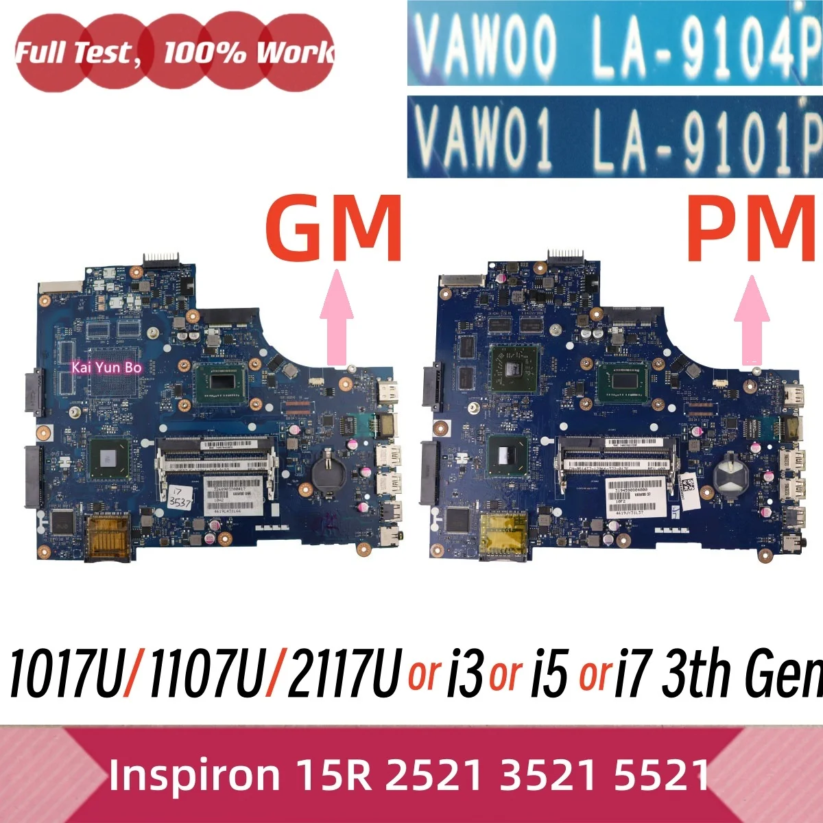 Notebook 03H0VW 00FTK8 For DELL Inspiron 15R 2521 5521 3521 Laptop ...