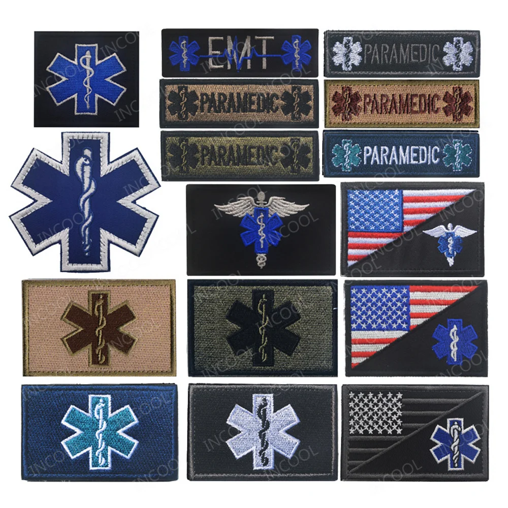 Paramedic-EMT-EMS-Emergency-Rescue-Patch-MED-Medic-Medical-Blue-Patches ...
