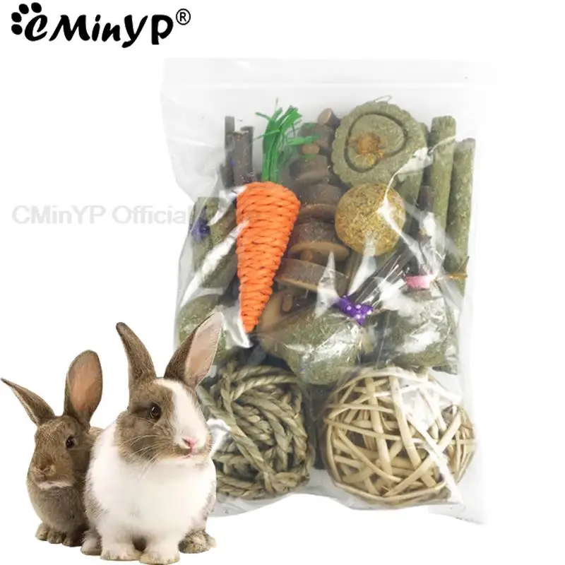Small-Animal-Natural-Food-Chew-Toys-lollipops-apple-wood-sticks-For ...
