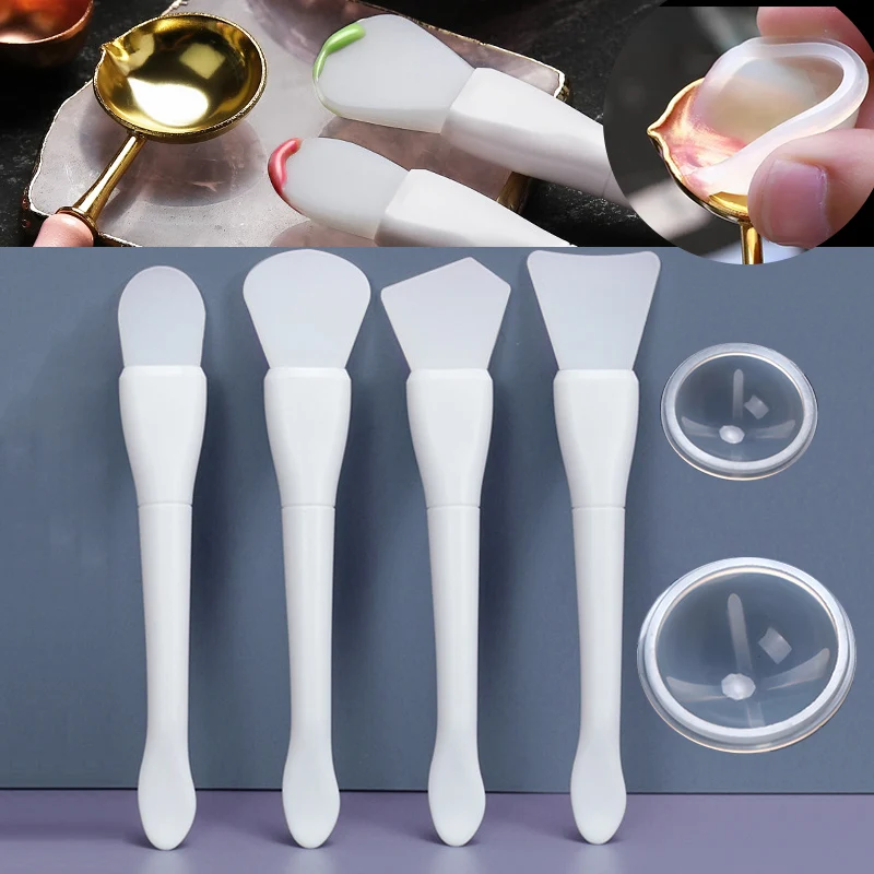 6-Styles-Wax-Seal-Scraper-Silicone-Spoon-Wax-Lacquer-Epoxy-Resin ...