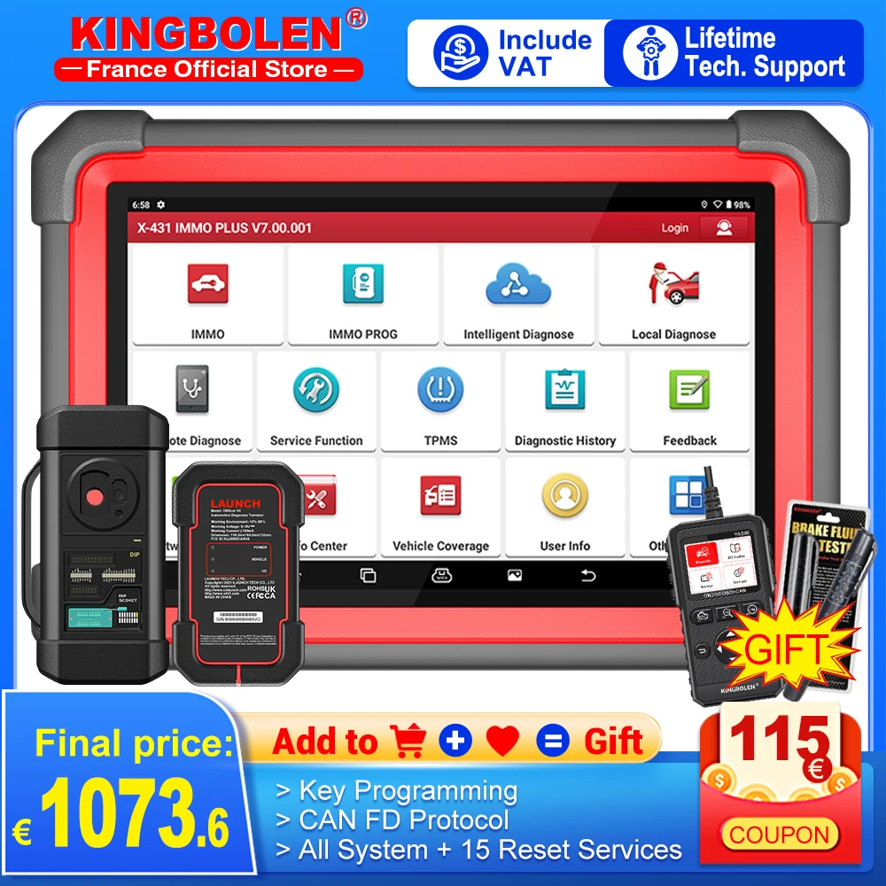 Launch X431 Immo Elite Car Key Programming Tools Obd Obd2 Full System ...