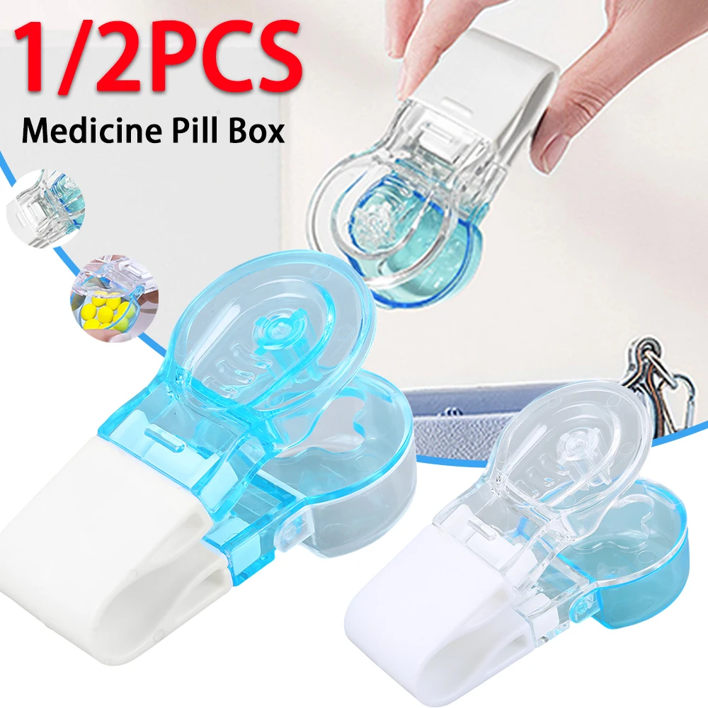 1-2PCS-Portable-Pill-Box-Anti-Pollution-Pill-Popper-Reusable-Medication ...