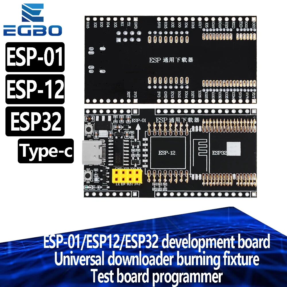 Esp8266 Esp32 Wrover Development Board Test Programmer Socket Downloader For Esp 01 Esp01s Esp12