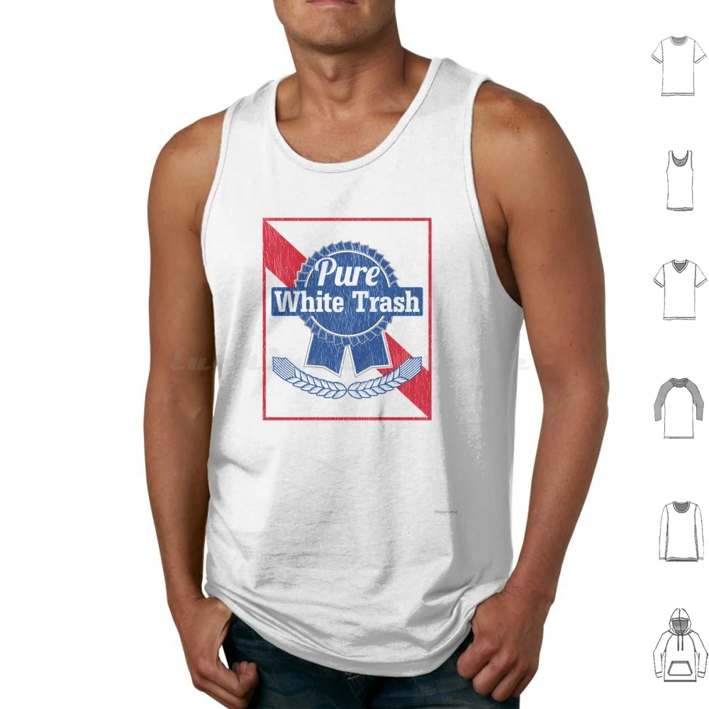 Funny-Redneck-Gift-Pure-White-Trash-Tank-Tops-Print-Cotton-Redneck ...
