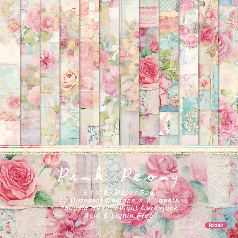 Panalisacraft-24-sheets-6-X6-Vintage-Floral-Scrapbook-paper ...