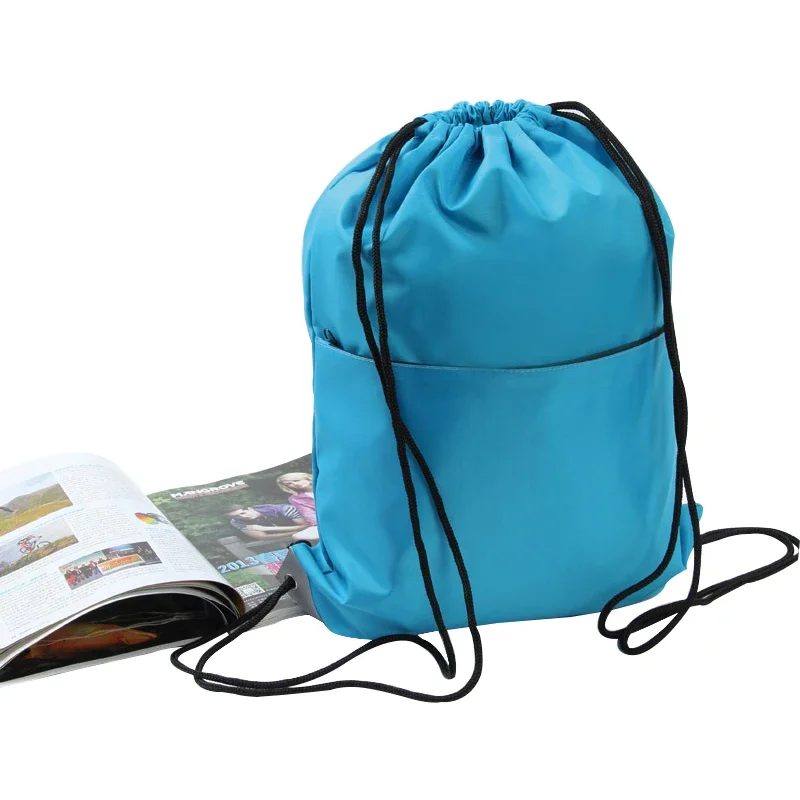 Outdoor Hiking Camping Portable Drawstring Bag Gym Sack Sackpack ...