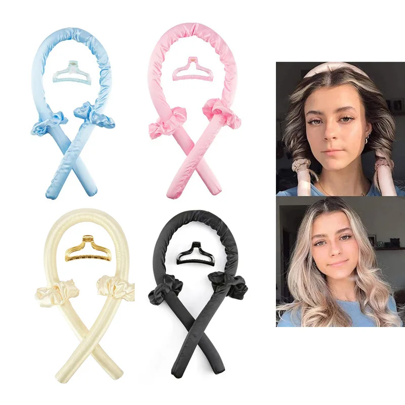 Woman-Heatless-Curling-Rod-Heatless-Hair-Curls-Headband-Make-Hair-Soft ...