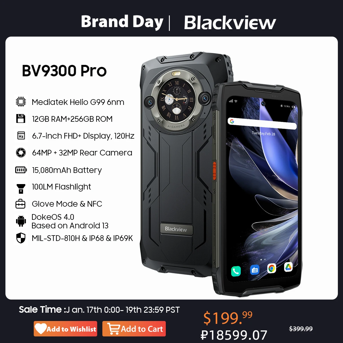 Blackview-BV9300-Pro-Helio-G99-Rugged-Phone-Android-13-12GB-256GB-6-7 ...