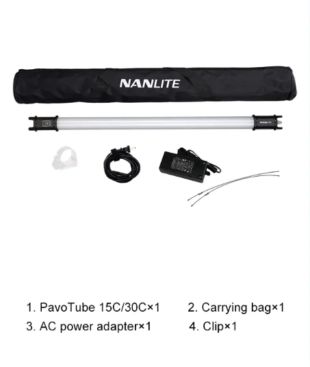 Nanlite Pavotube 15C 30C LED Tube Light RGB Color 2700K 6500K Handheld ...