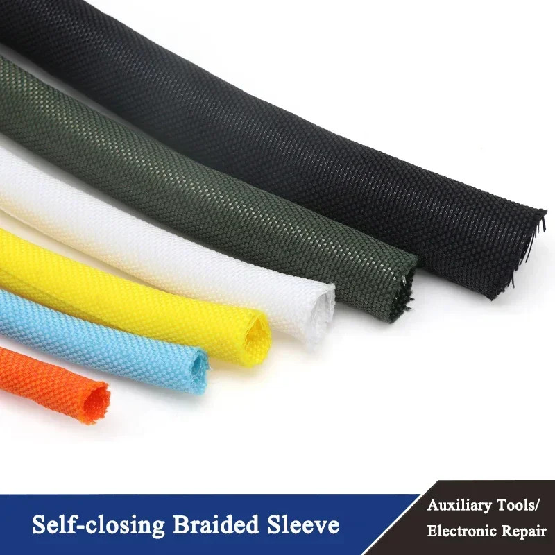 1-2-5m-Self-Closing-PET-Expandable-Braided-Sleeve-Self-Closed-Cable ...