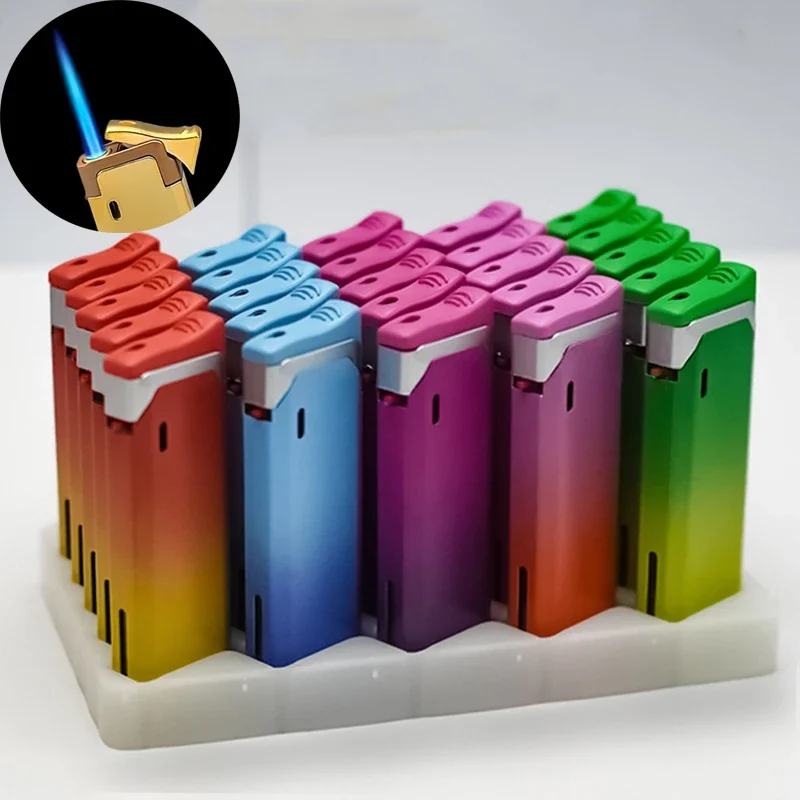 Jet Torch Gas 25PC /1PC Metal Windproof Cigar Cigarette Lighter Flames ...