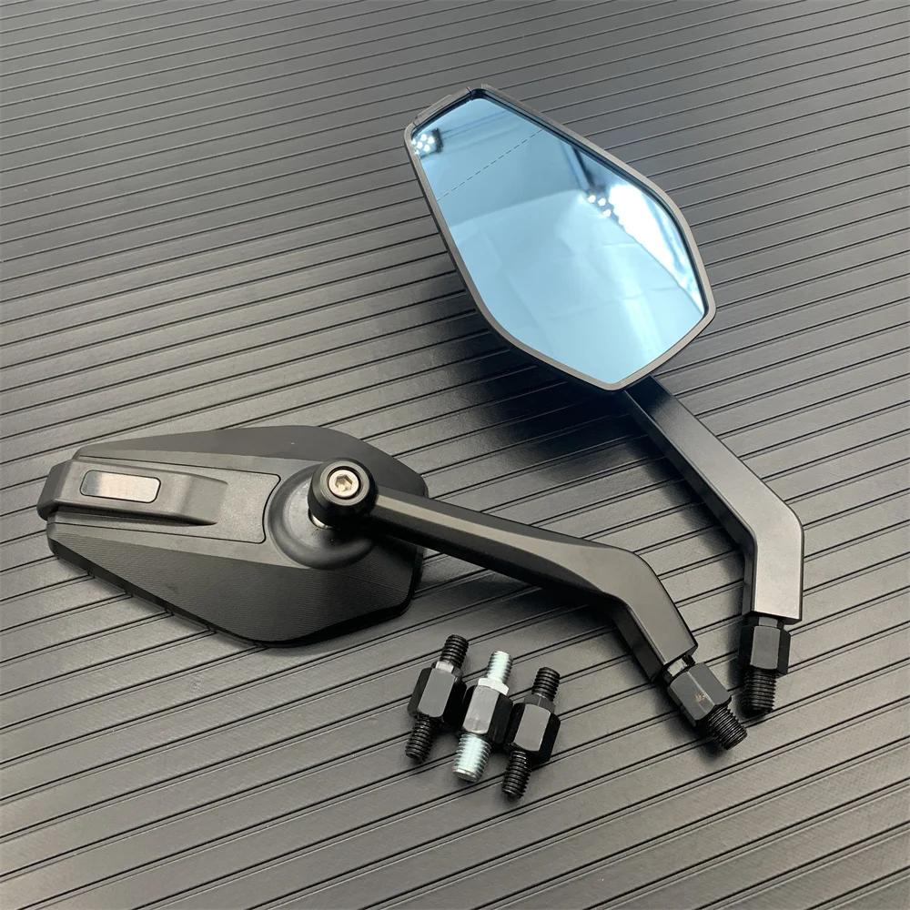 1 Pair Motorcycle Mirror Moto Bike Rearview Mirror Rear-View Mirrors ...