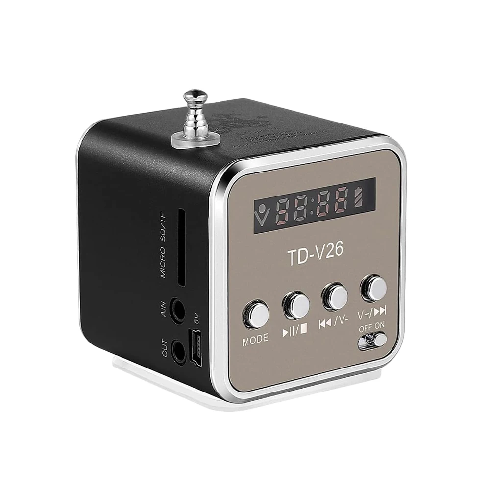 TD-V26-Digital-Radio-Speaker-Portable-Mini-Bluetooth-Radio-FM-Receiver ...