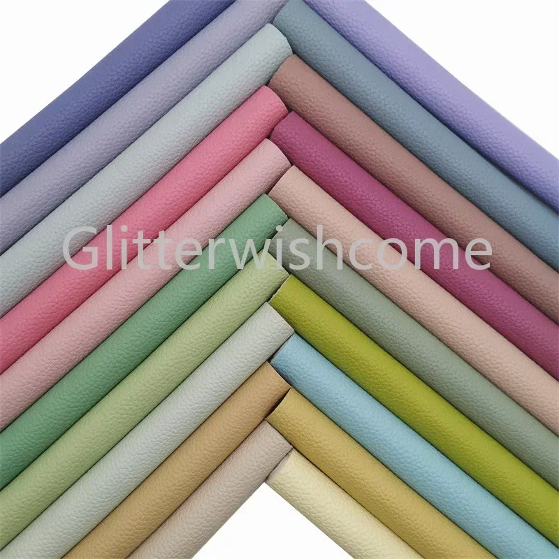 1-2MM-Solid-Colors-Synthetic-Leather-Litchi-Faux-Leather-Fabric-Felt ...