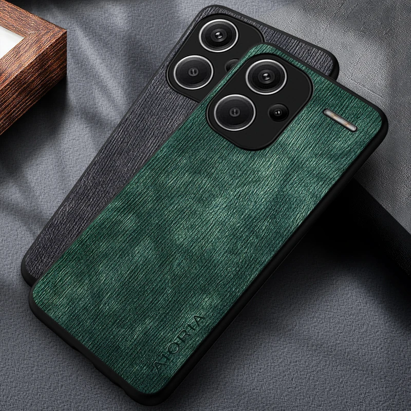 Case-for-Xiaomi-Redmi-Note-13-Pro-Plus-4G-5G-Power-wood-pattern-Leather ...