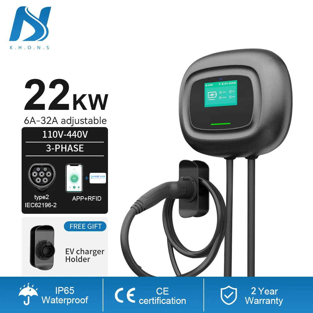 Khons-EV-WallBox-22kw-Type2-Three-Phase-Electric-Vehicle-Charging ...