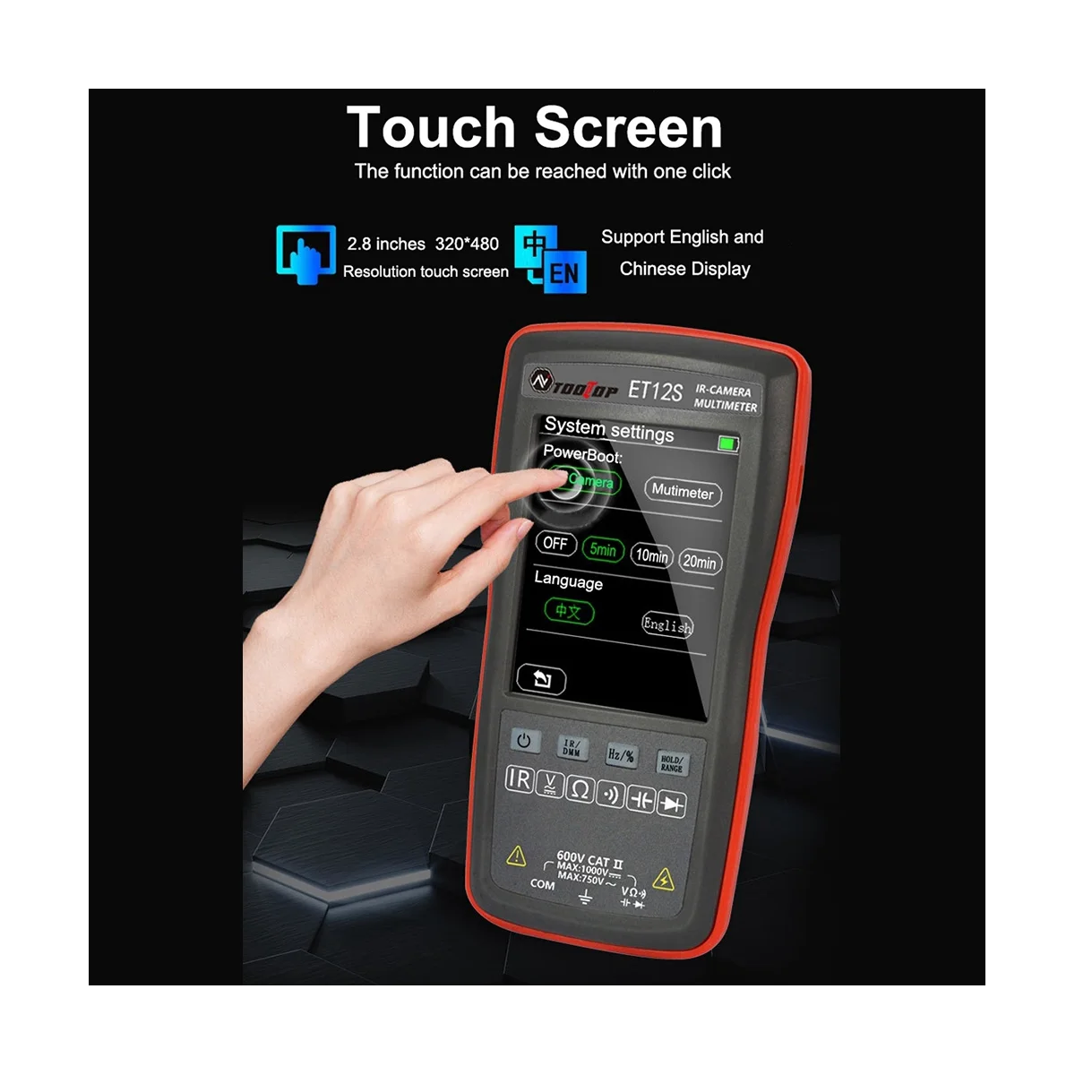 TOOLTOP-Touch-Thermal-Imager-Multimeter-IR-Camera-Voltage-Ohm-On-Off ...